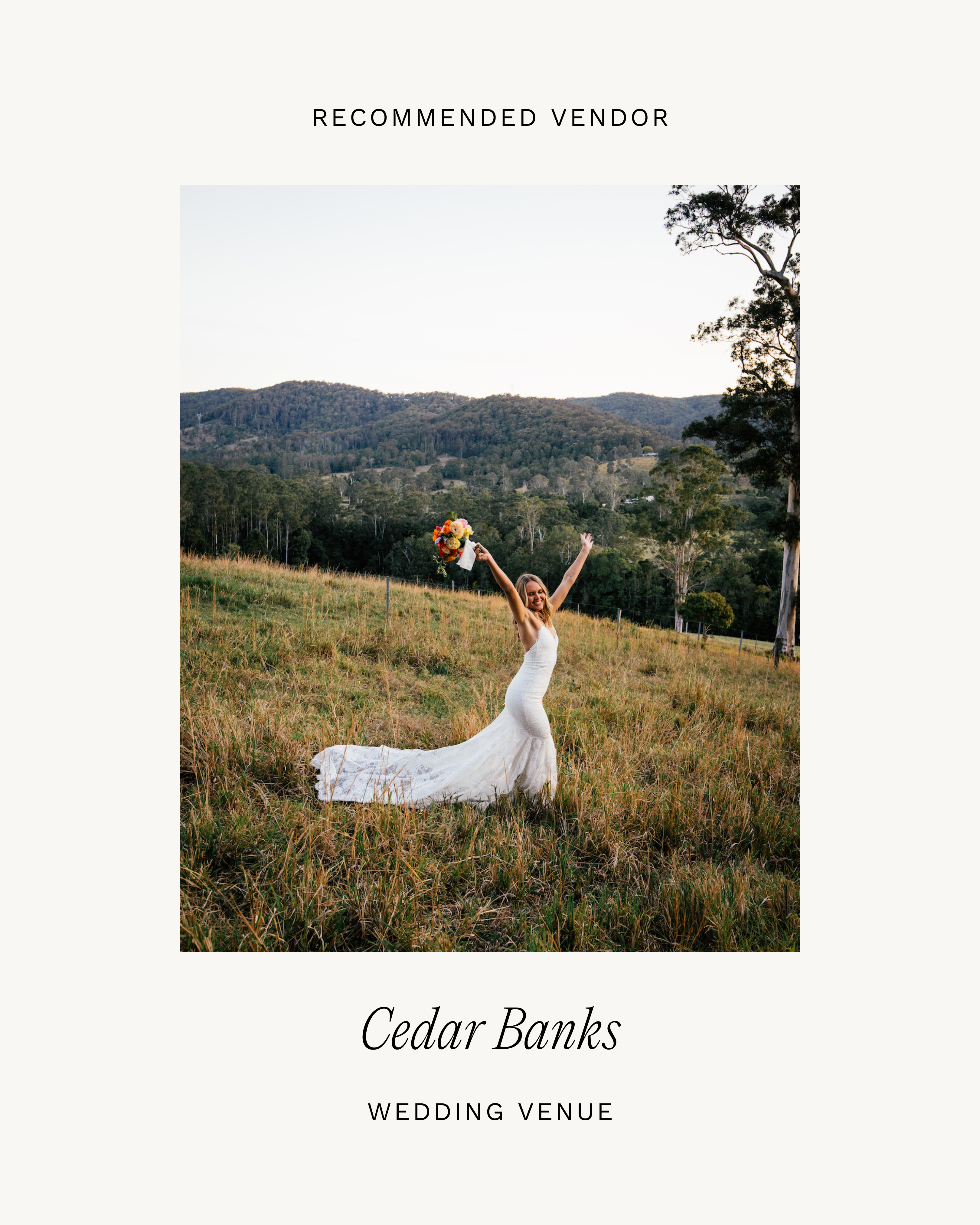 RECOMMENDED VENDOR CEDAR BANKS | The Bride's Tree